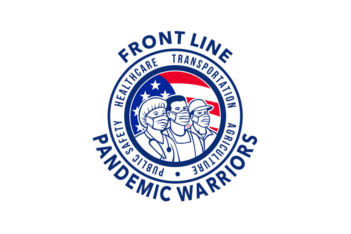 American Front Line Pandemic Warrior, an Outline Icon by patrimonio