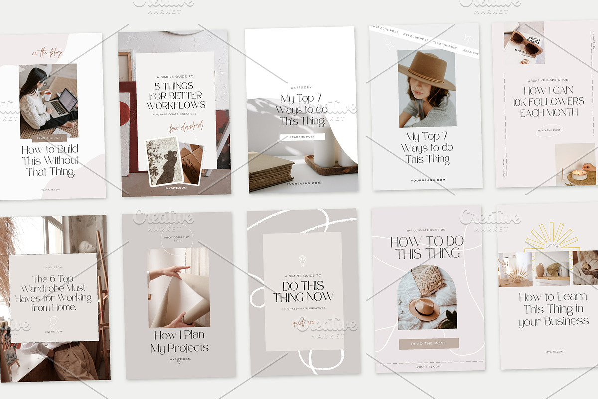 Animated Video Pinterest Pin Templates