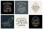 Explore line art badges, an Illustration by cd-design.co