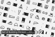 102 building stickers | Icons ~ Creative Market