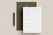 Newborn Session Questionnaire PSD, a Stationery Template by By ...