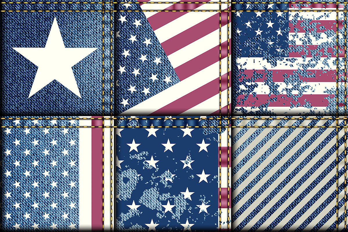 USA flag vector pattern
