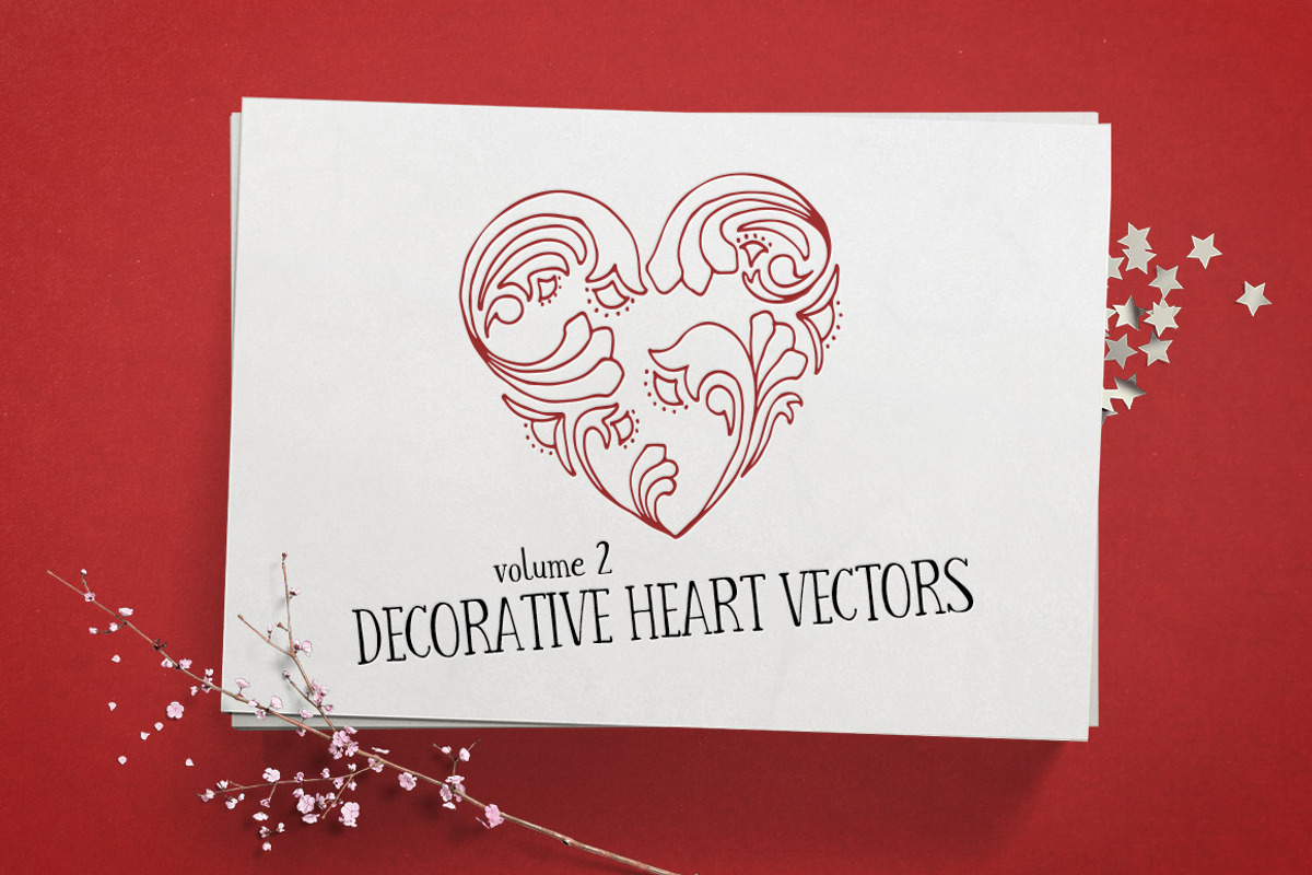 Decorative Heart Vectors Volume 2, a Graphic by Design Panoply