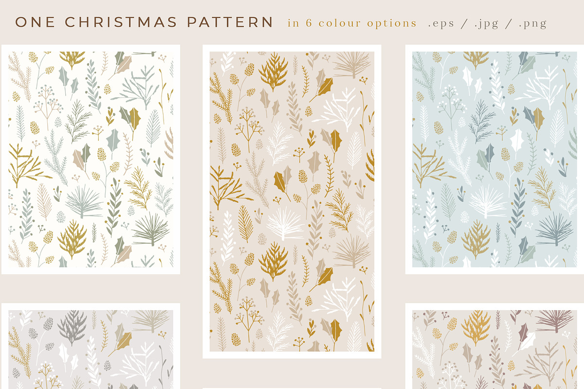 Christmas Floral Pattern/Background, a Pattern Graphic by eclosque
