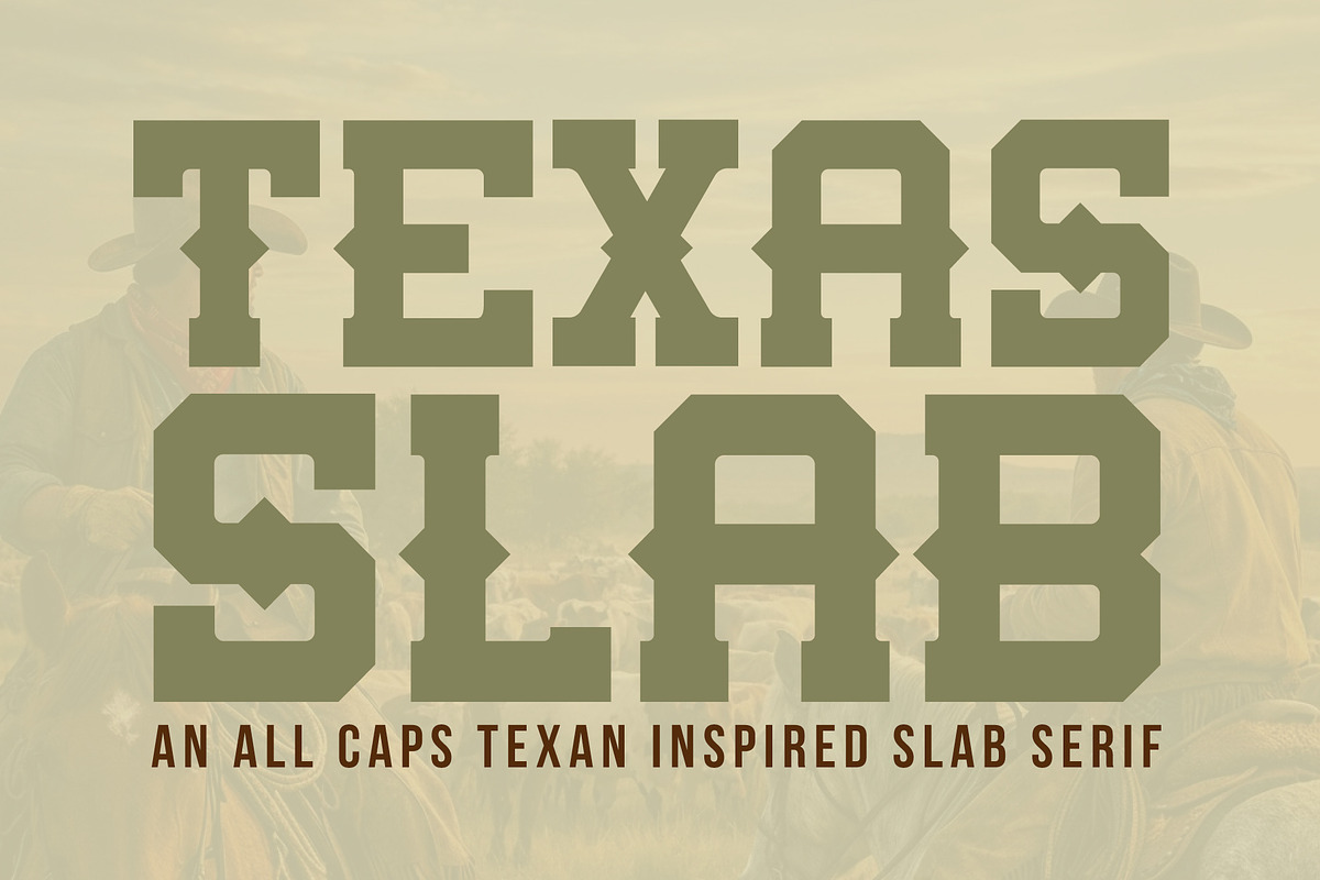Texas Slab, a Slab Serif Font by Loudoun Design Co.