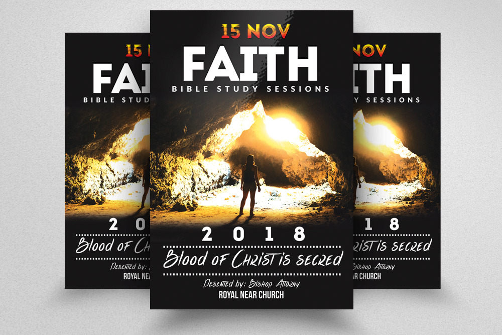 Strong Faith Church Flyer Templates, a Flyer Template by Design Up