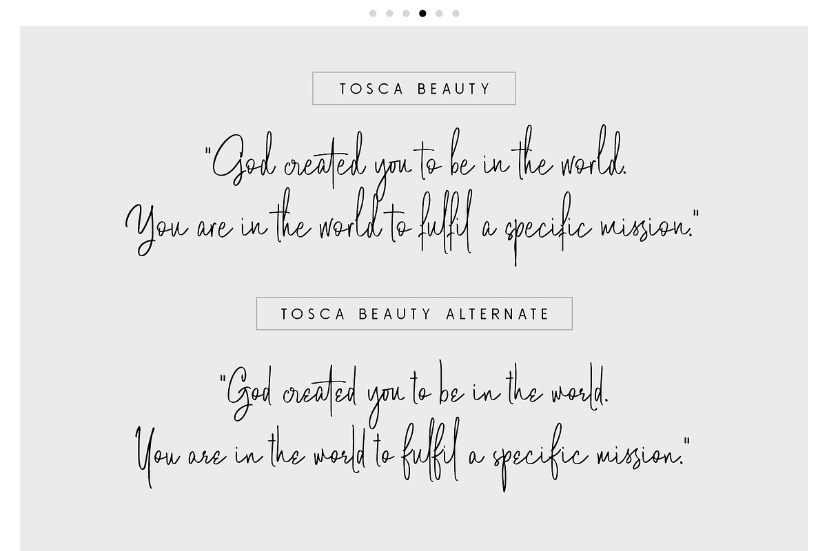 Tosca Beauty Handwritten Font, a Script Font by Runsell Studio