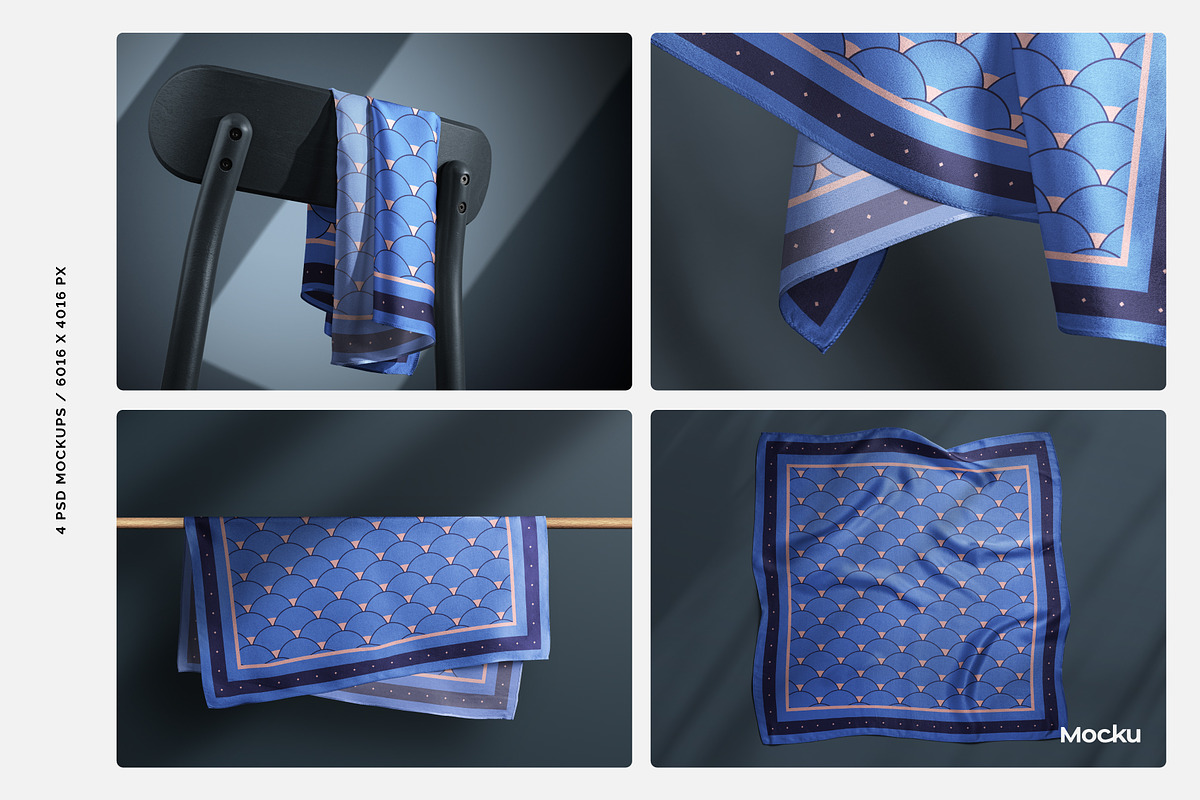 Silk Scarf Mockup, a Product Mockup by Mocku