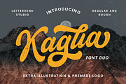Kaglia - Font Duo + Extras, a Script Font by Letterhend Studio