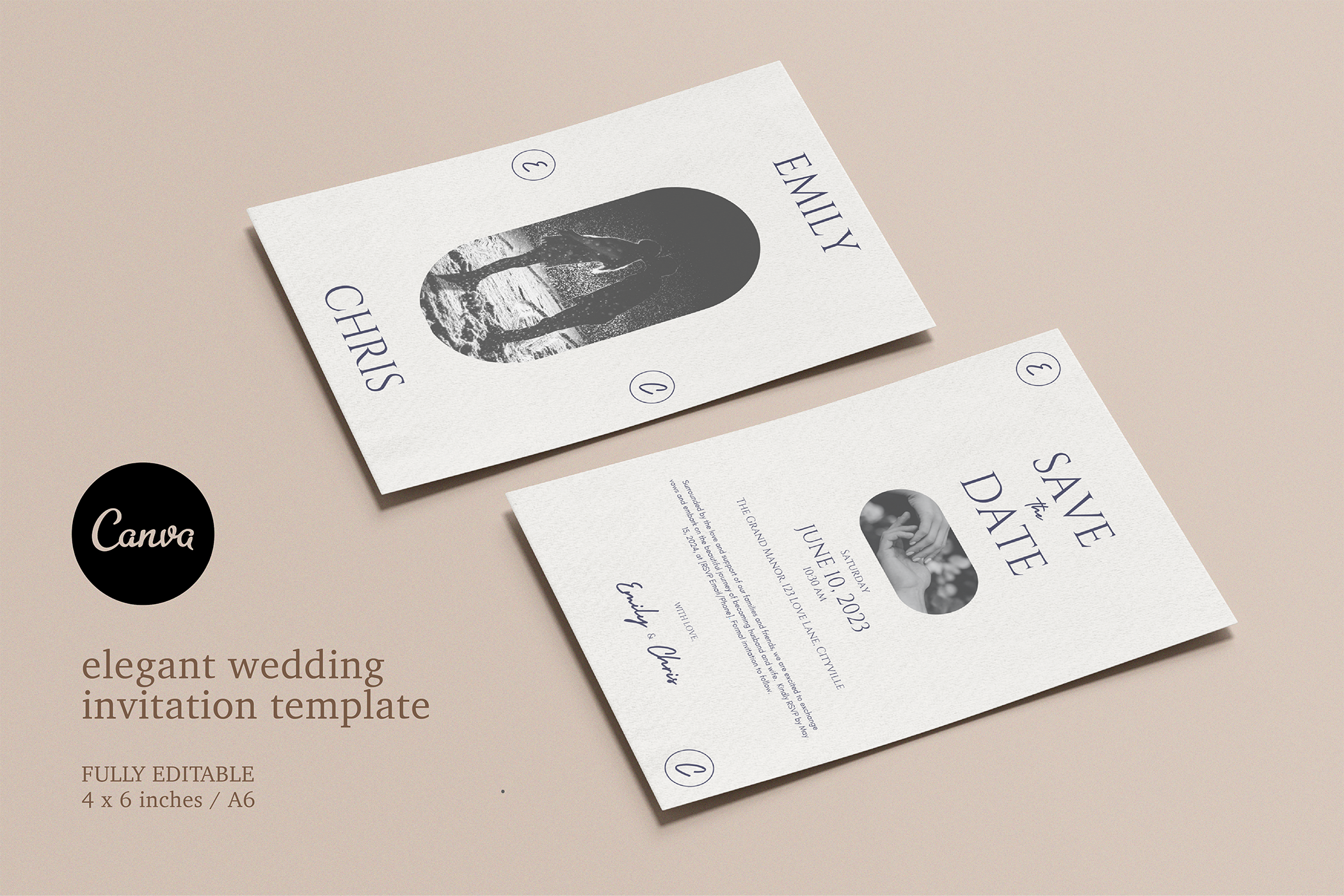 Elegant & Clean Wedding Invitation