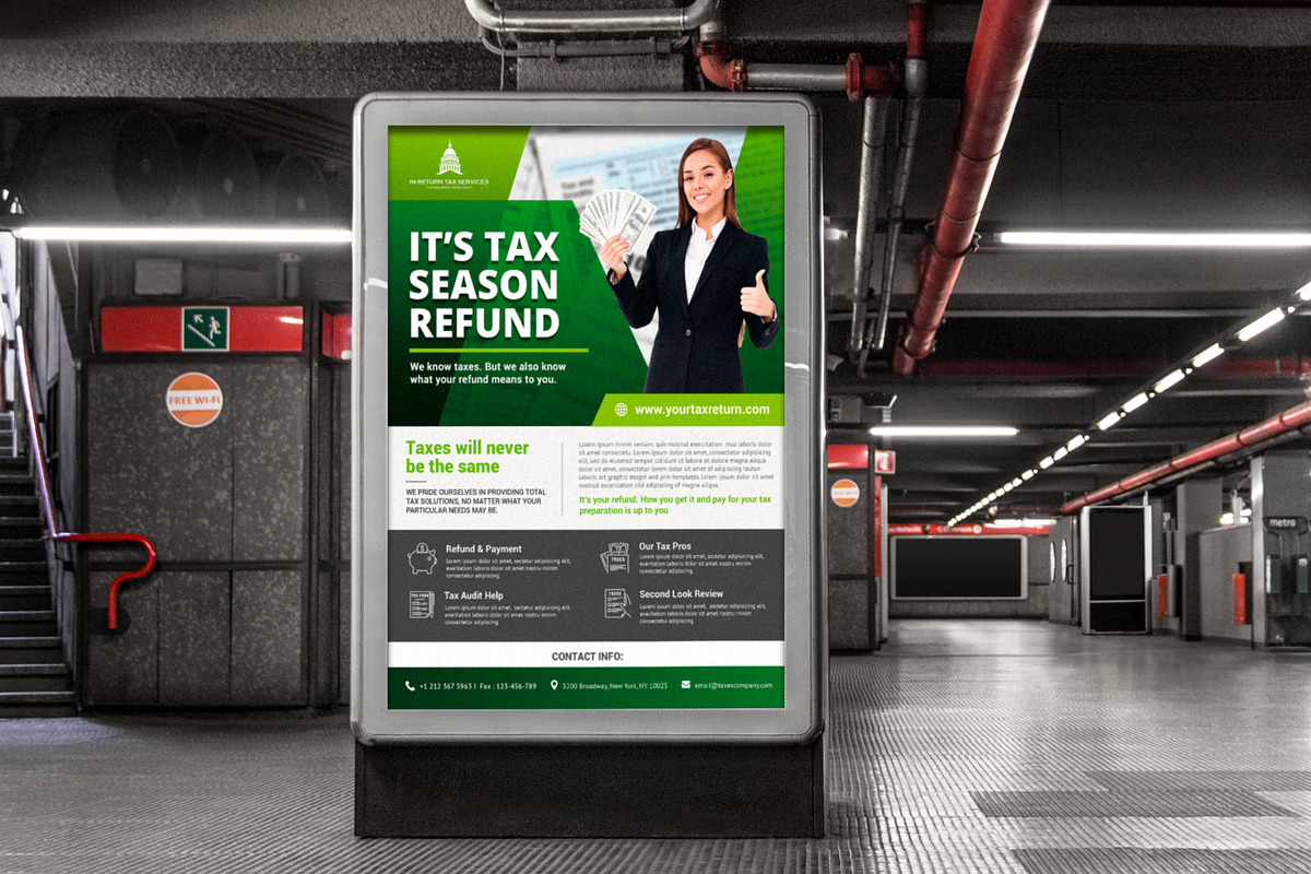 Income Tax Flyer, a Flyer Template by MadridNYC