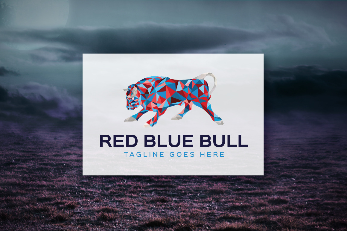 Red Blue Bull - Geometric Logo, a Branding & Logo Template by Congruent ...