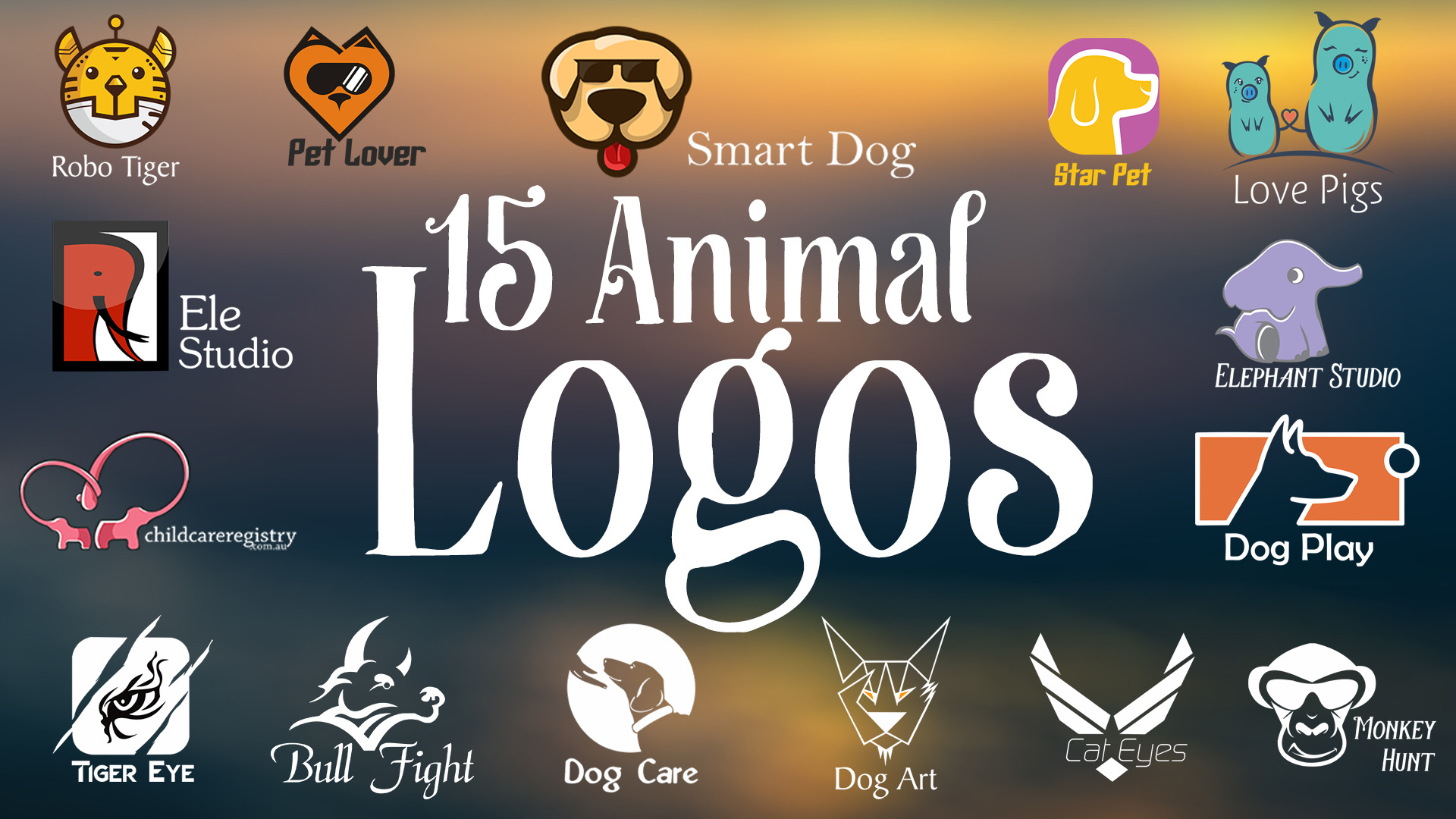 Bundle of 15 Animal Logo Pack, a Branding & Logo Template by Raj Shop