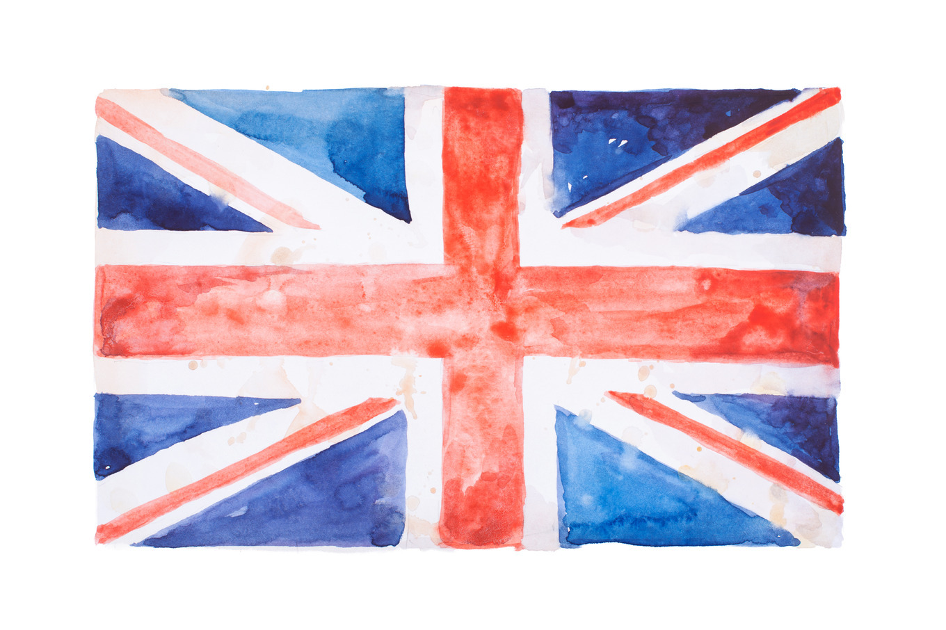 British flag. United Kingdom. Watercolour hand drawn illustration., a ...