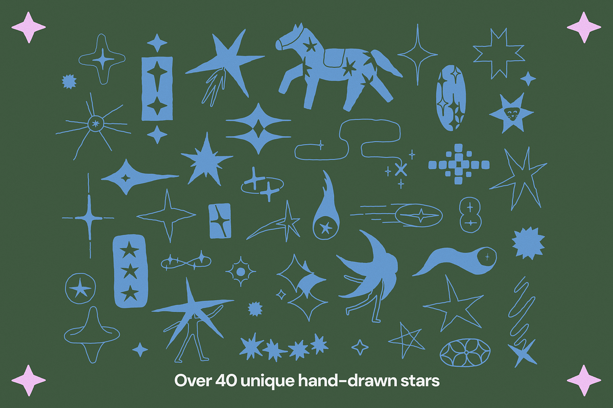 Imperfect Twinkle. Vector Stars Set, an Object Illustration by My.Ordinarty