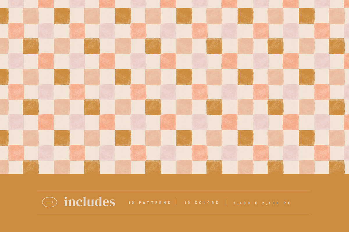 Hand Painted Checkered Patterns