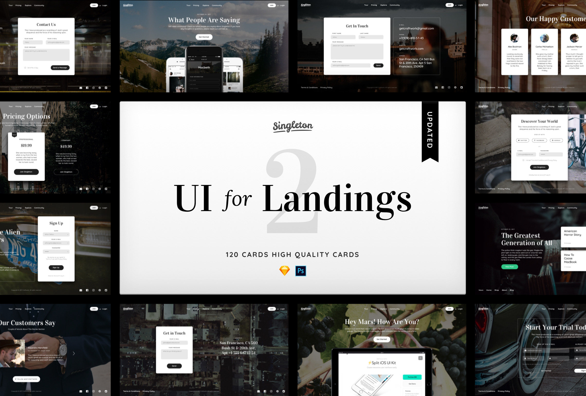 Singleton 2, an UI Kit Template by Craftwork