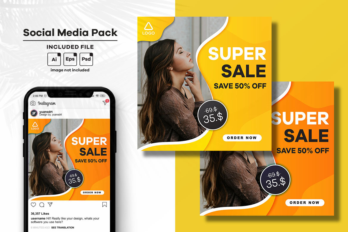 Social Media Post Template | Social Media Templates ~ Creative Market