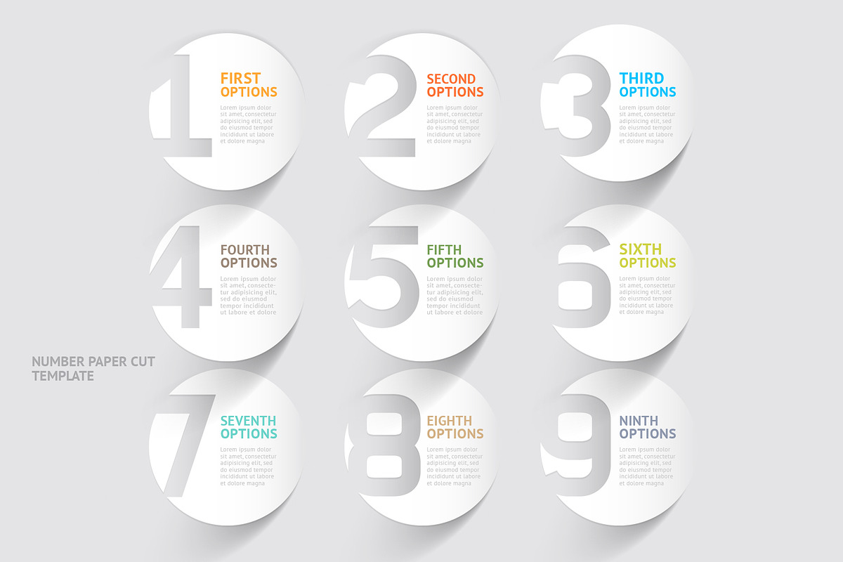 Number Paper Cut Template, a Presentation Template by Graphixmania