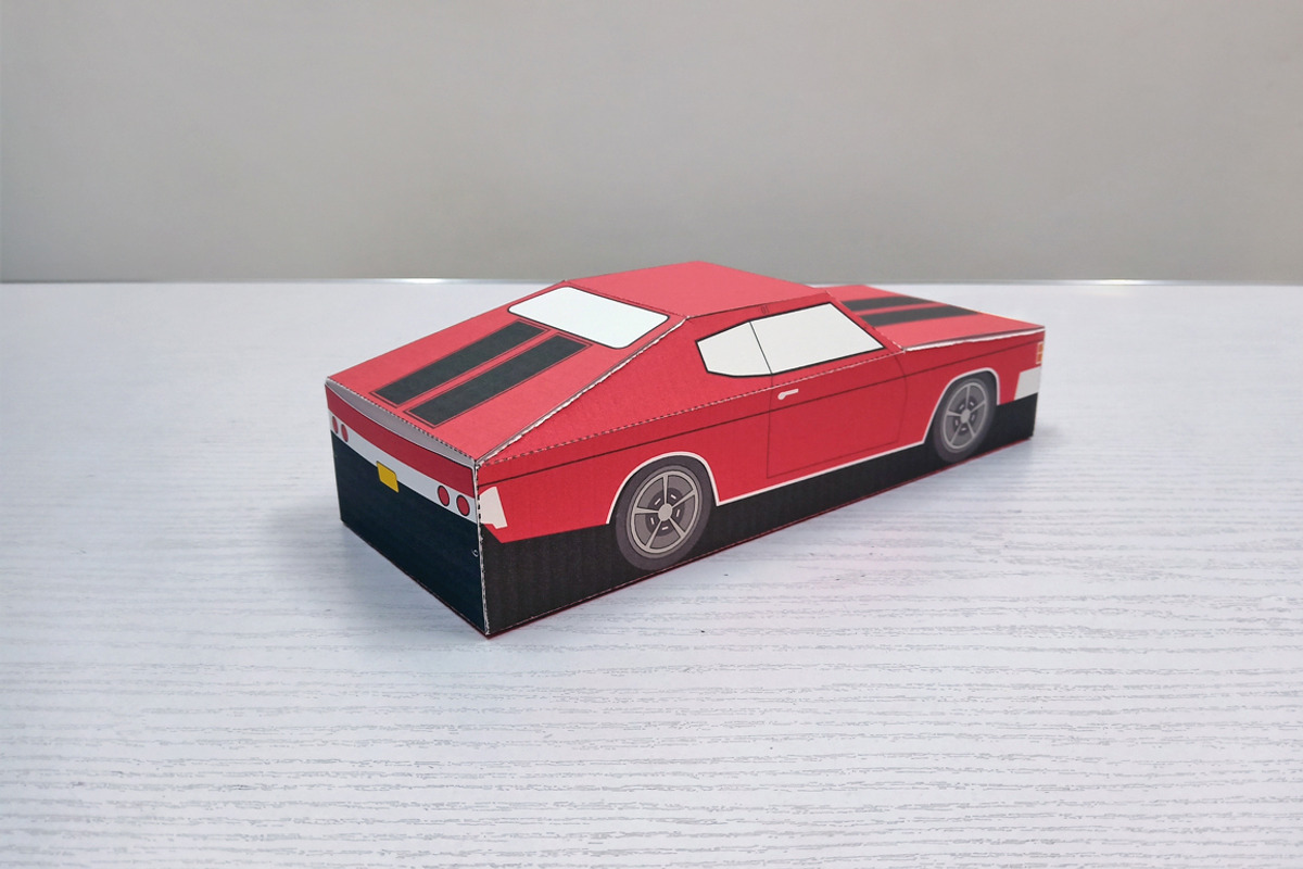 DIY Car favor box - 3d papercraft, a Templates & Theme by PAPER amaze