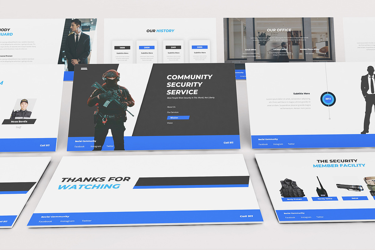 Security Guard Powerpoint Template, a Presentation Template by ...