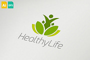 HealthyLife Logo, a Branding & Logo Template by Schneider Design Store