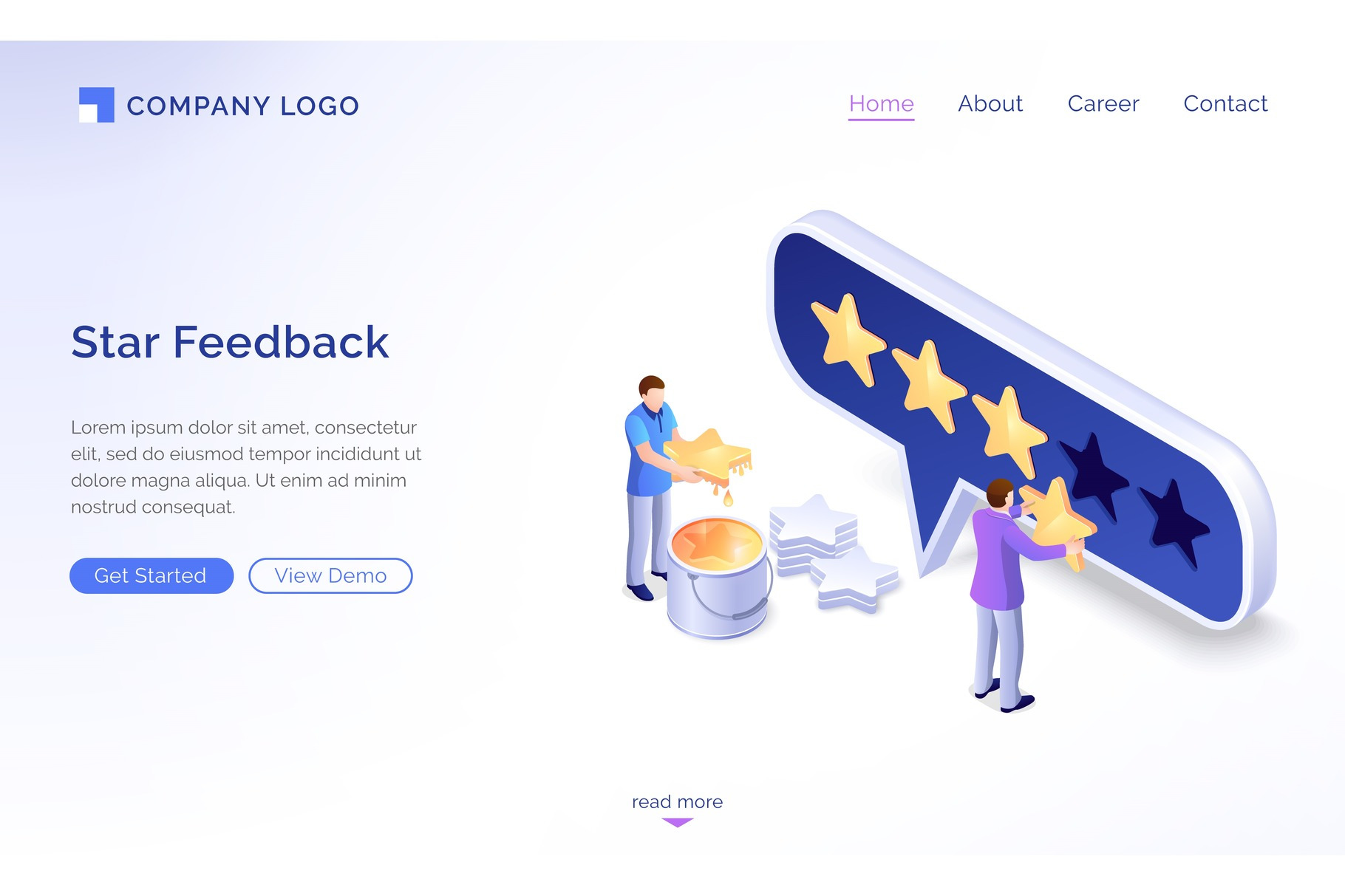 Landing page of star feedback model, a Person Illustration by art PVP ...