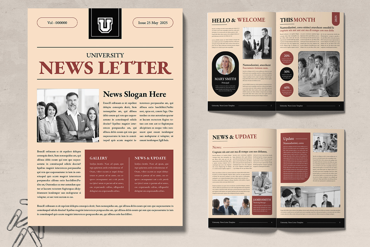 Business Newsletter Layout Template