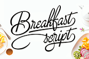 Breakfast Script, a Script Font by Fenotype
