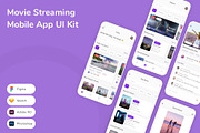 Movie Streaming Mobile App UI Kit, an UI Kit Template by Betush