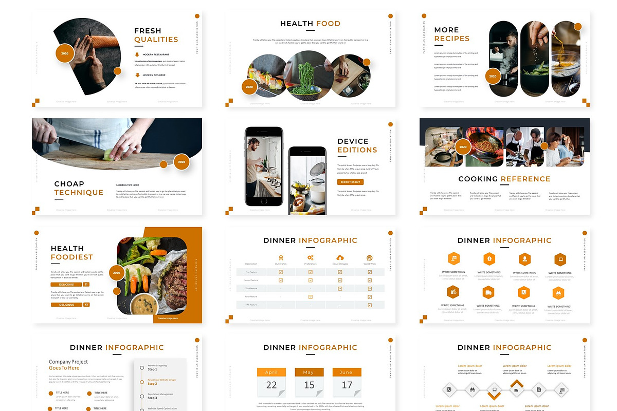 Dinner - Powerpoint Template, a Presentation Template by AQR Studio