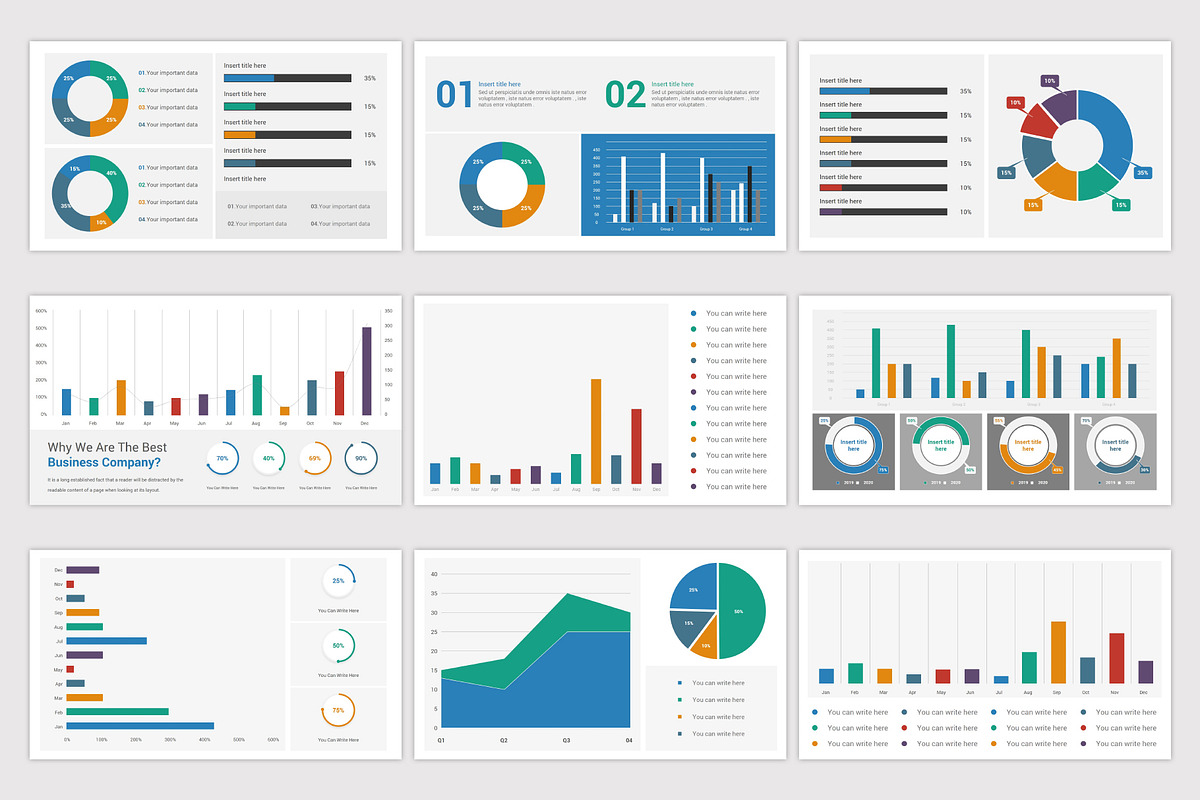 Data Charts Google Slides Template, a Presentation Template by SlideOne