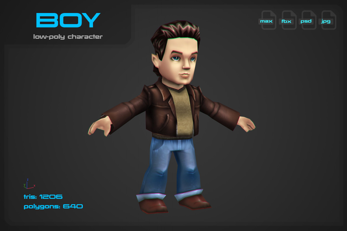 BOY, a Characters & Person 3D Model by stallfish's art store