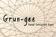 Grun-gee hand lettered font, a Font by Emjwalker