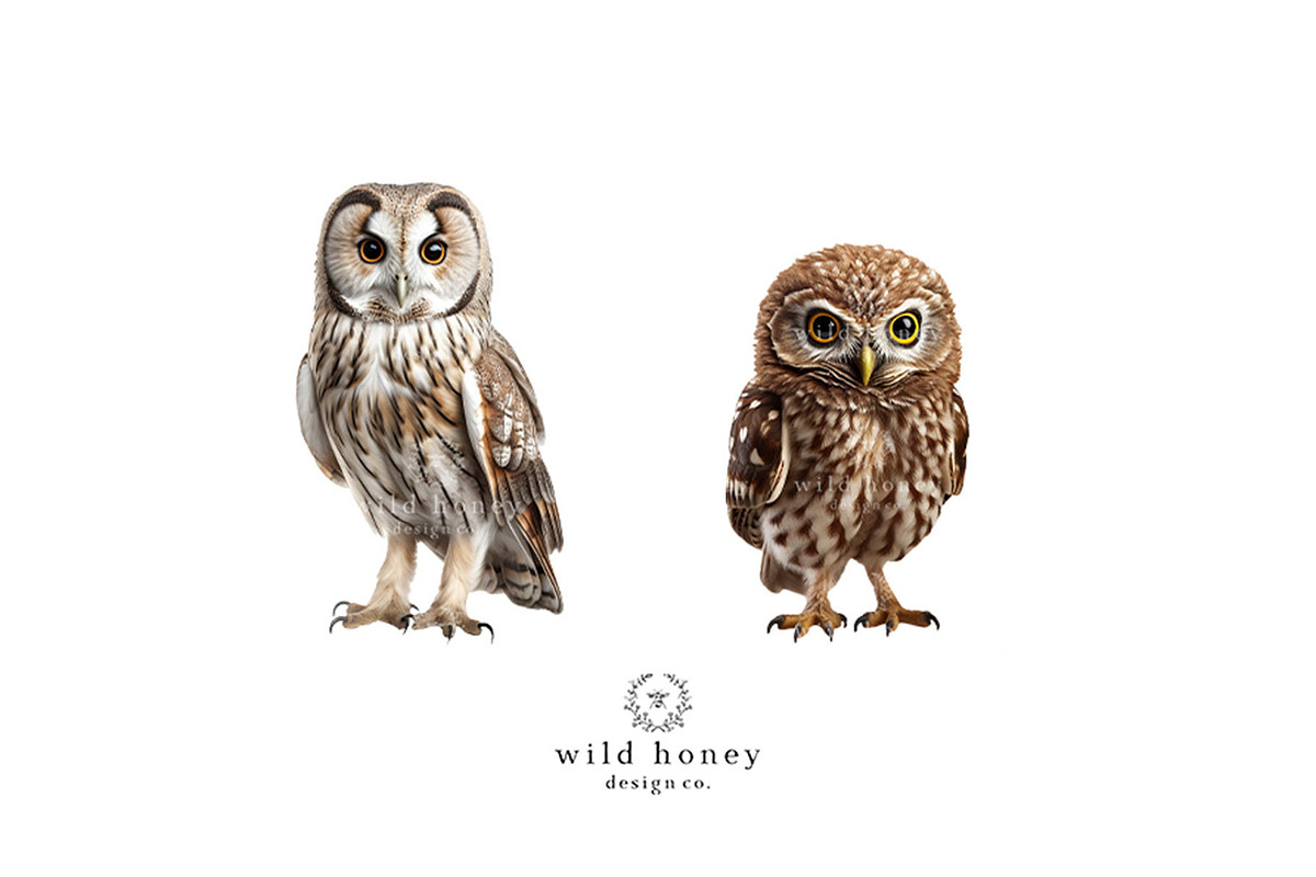 Owl Overlays, 10 PNGs, a Layer Style Add-On by Wild Honey Design Co.