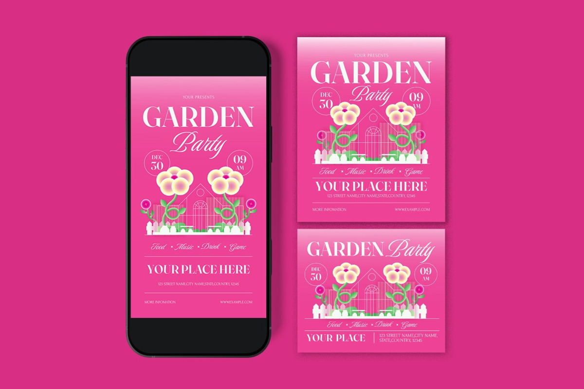 Garden Party Flyer, a Flyer Template by graphicook