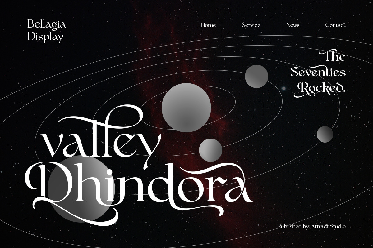 Bellagia Display - Variable Font, a Serif Font by Attract Studio