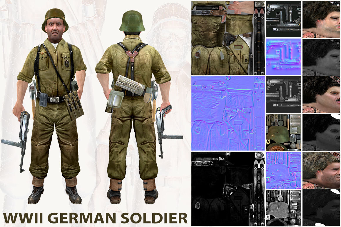 WWII German Soldier, a Characters & Person 3D Model by Beatheart ...