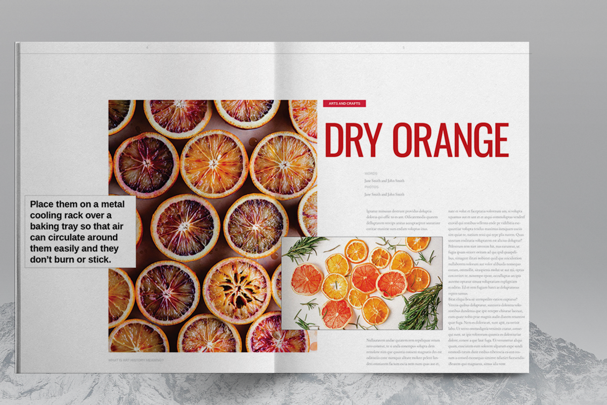Red Magazine Template Layout
