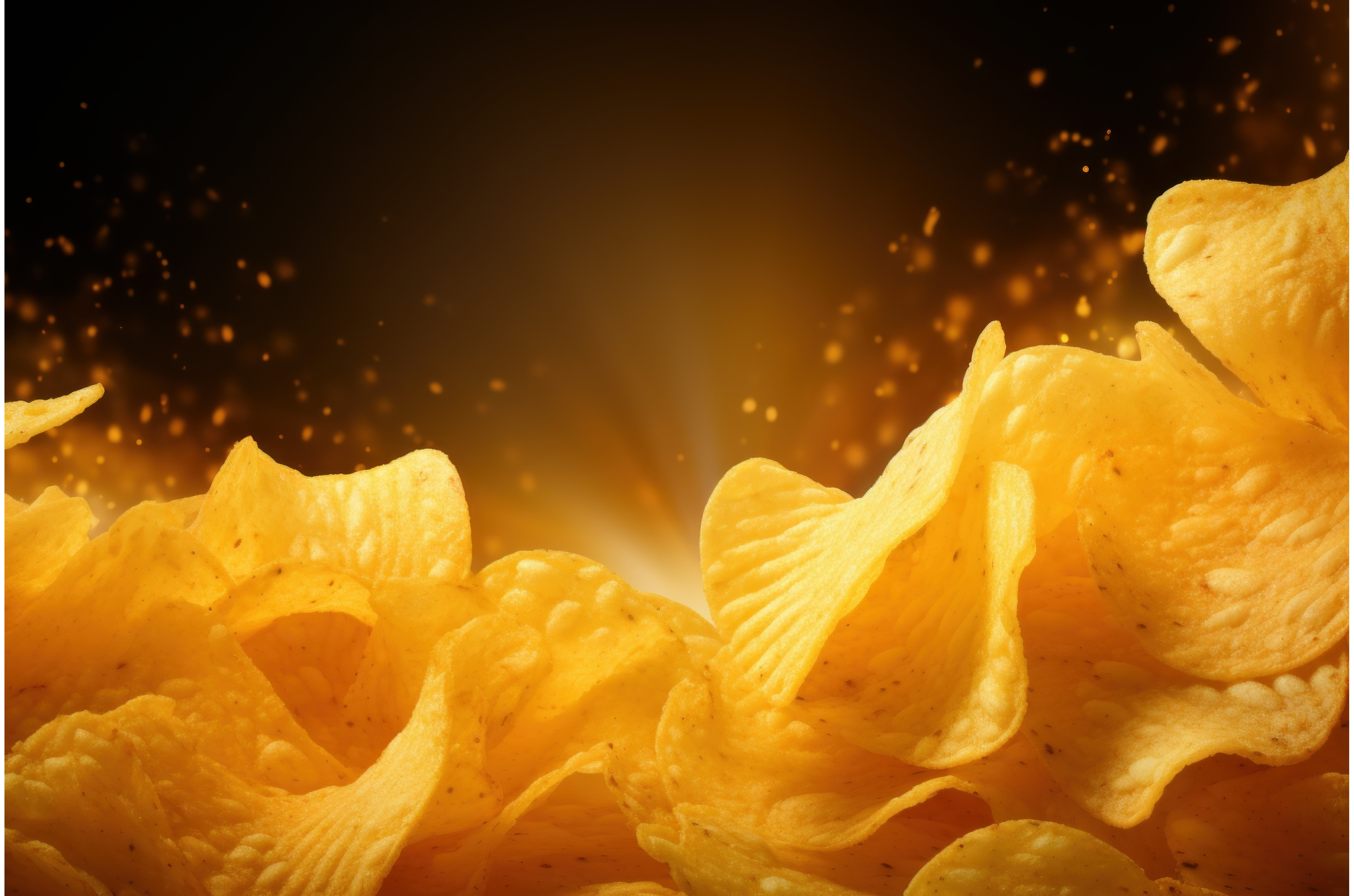 Crunchy Chips banner snack food, a Food & Drink Photo by Ylivdesign
