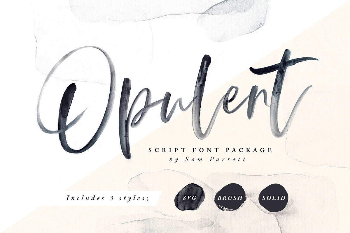 Opulent Font + SVG, a Script Font by Sam Parrett