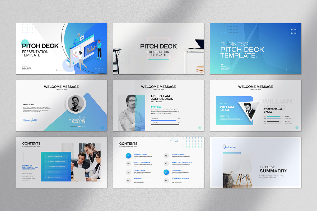 Business Pitch Deck PowerPoint, a Presentation Template by ...
