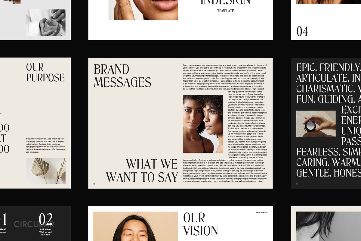 Brand Strategy Adobe InDesign Template | Creative Market