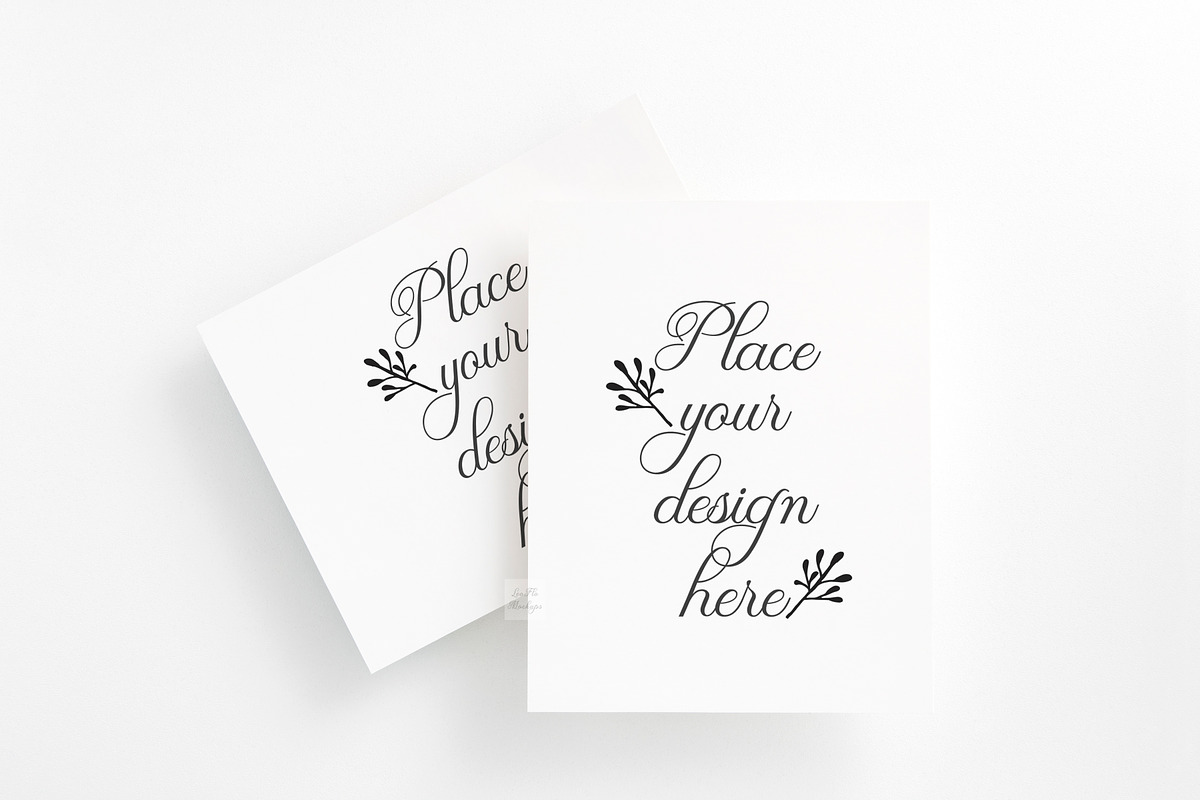 A2 post card flat print mockup, a Print Template by Leo Flo Mockups