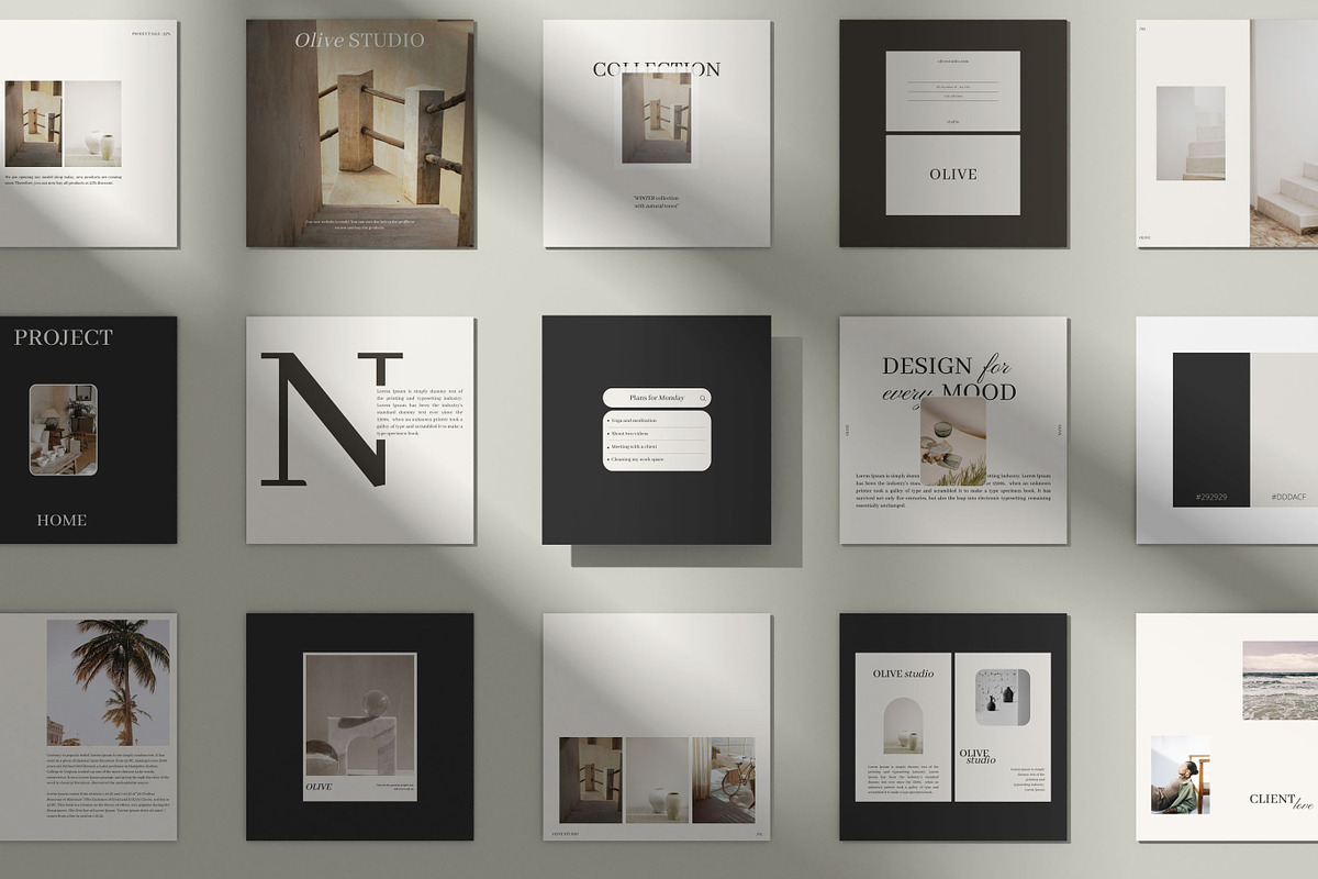 Olive Instagram Template - Canva, a Social Media Template by Mia ...