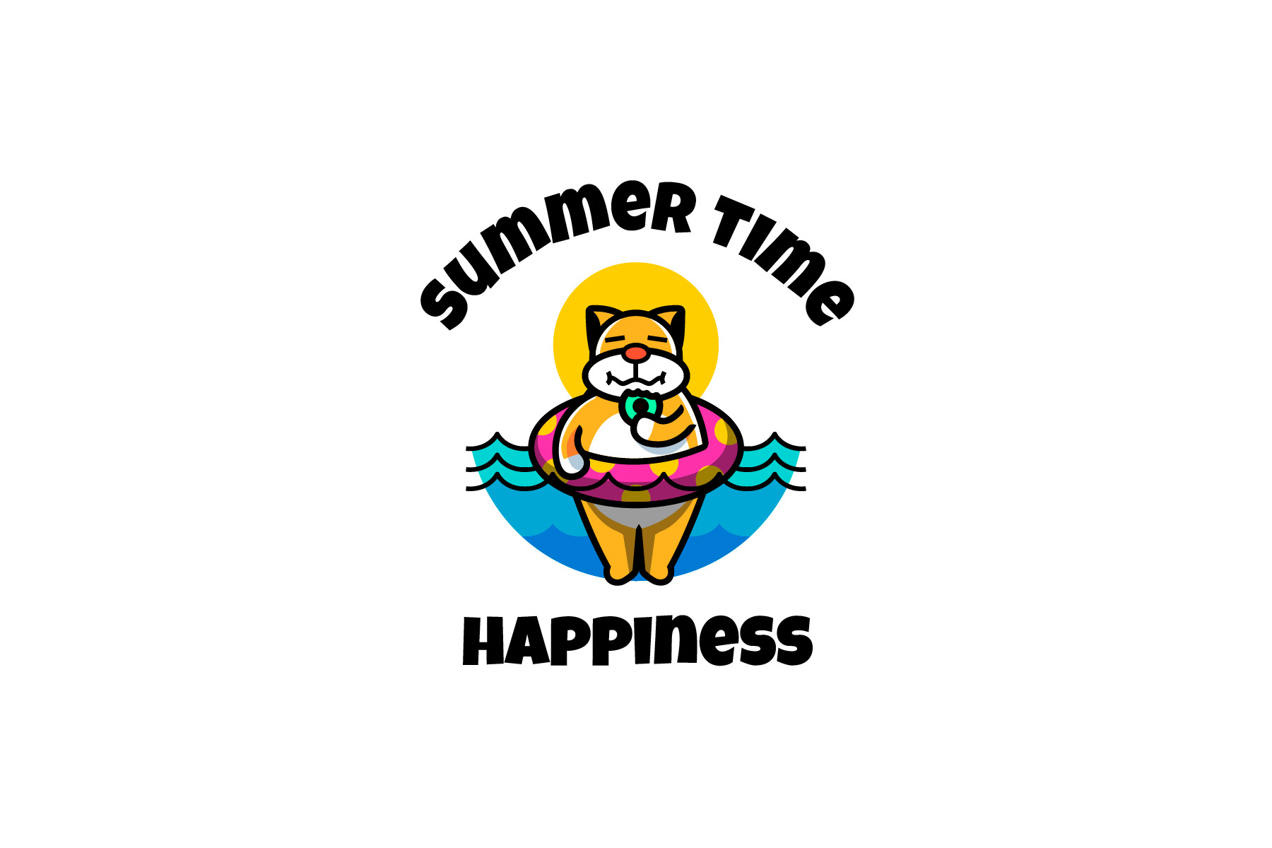 sumer time cat -Mascot & Esport Logo | Branding & Logo Templates ...