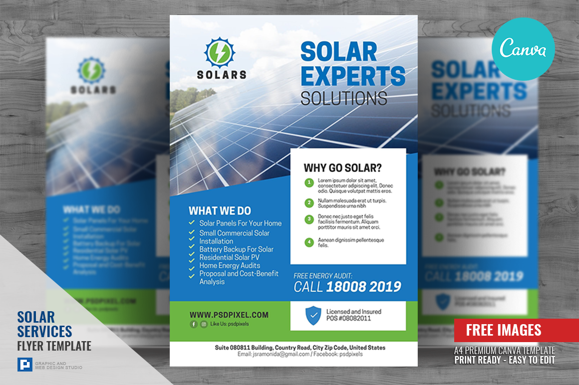 Solar Solutions Canva Flyer