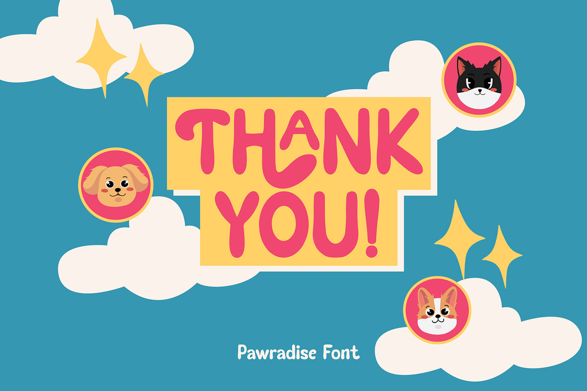 Pawradise Cute Bubbly Display Typeface
