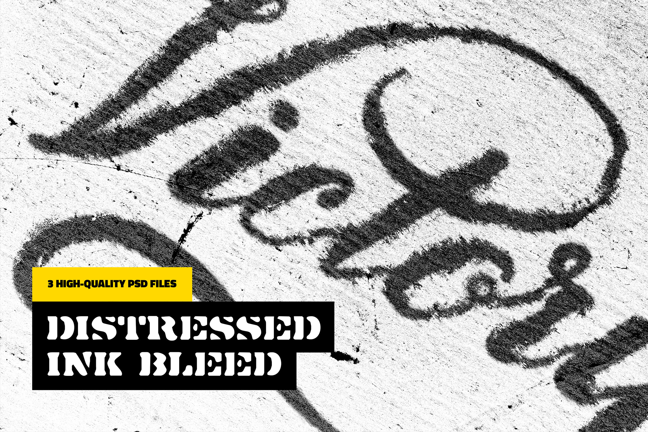 Distressed Ink Bleed Mockup, a Mockup by Design Squad