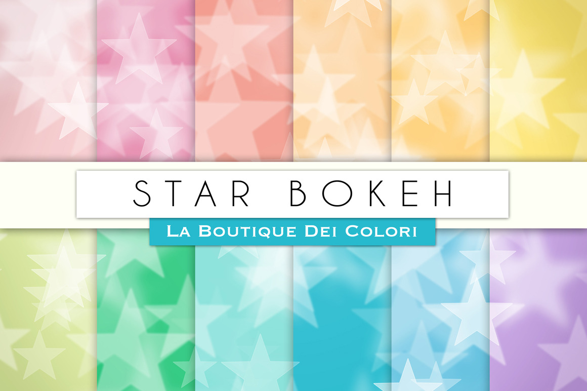Star Bokeh Digital Papers, a Pattern Graphic by La Boutique dei Colori ...